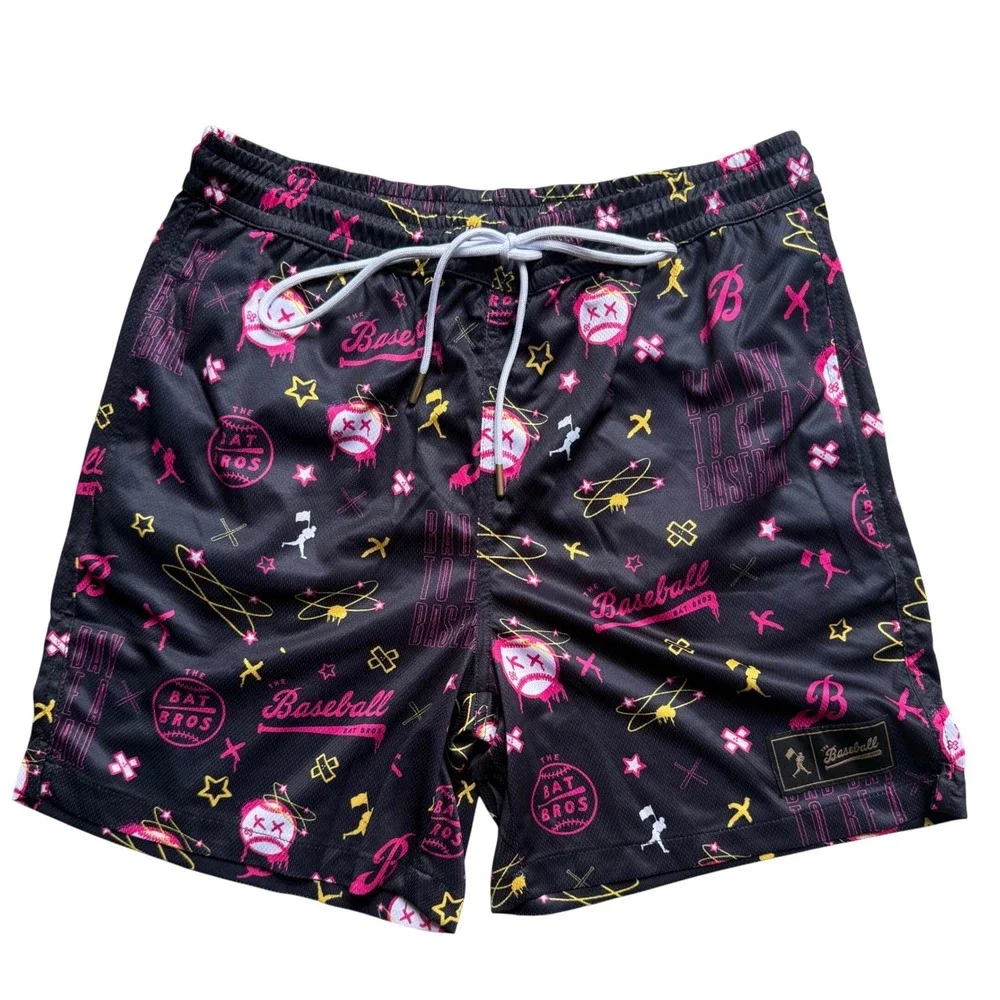 Baseballism | Shorts | Baseballism Mesh Shorts Mens Medium Black Pink ...